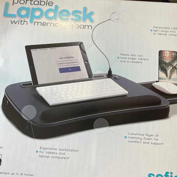 Sofia +Sam | Computers, Laptops & Parts | Portable Lap Desk With Memory Foam Includes Led Ring ...